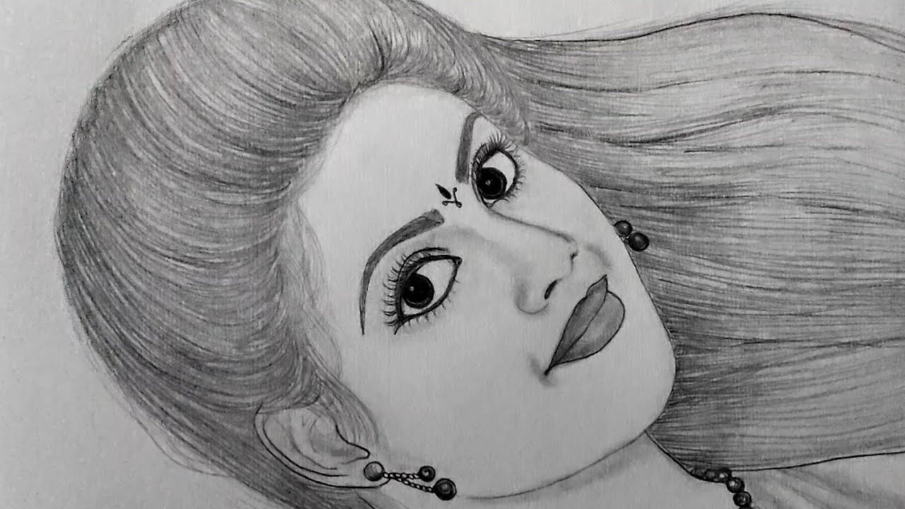 Meena drawing // pencil drawing - YouTube