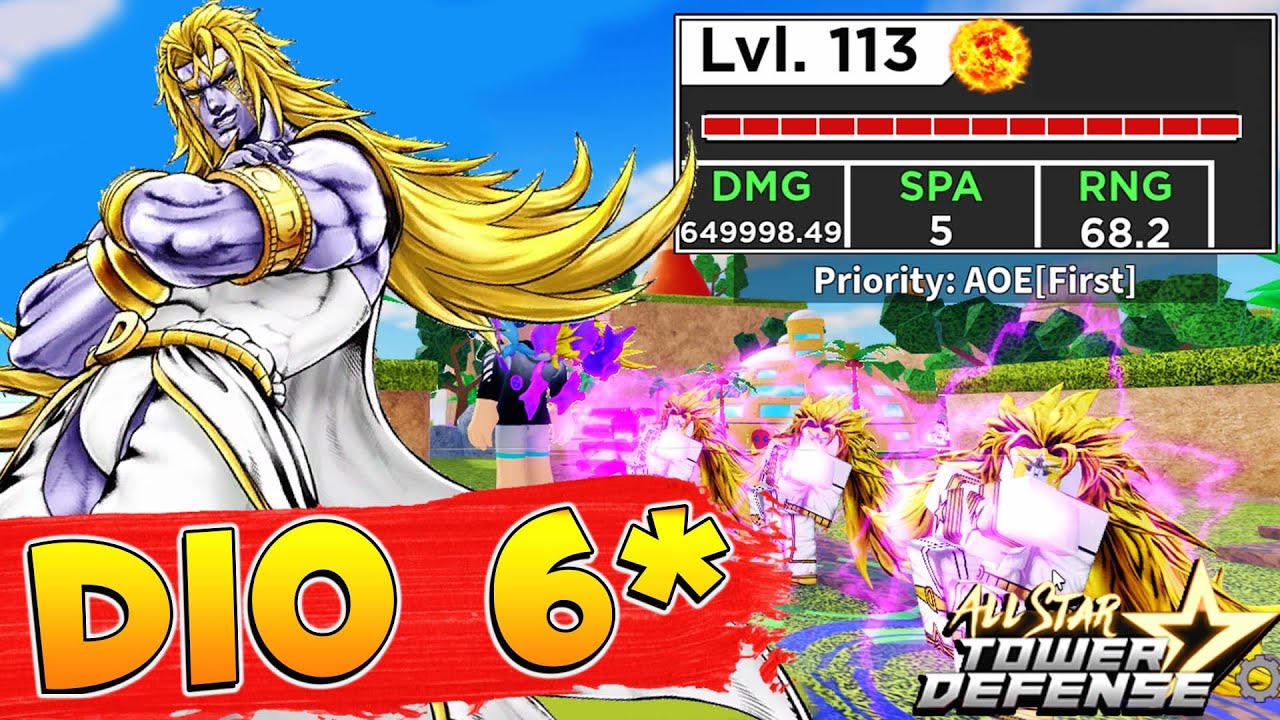 ASTD - новый ДИО 6-звезд 😱 ZIO (ASCENDED) All Star Tower Defense Roblox ...