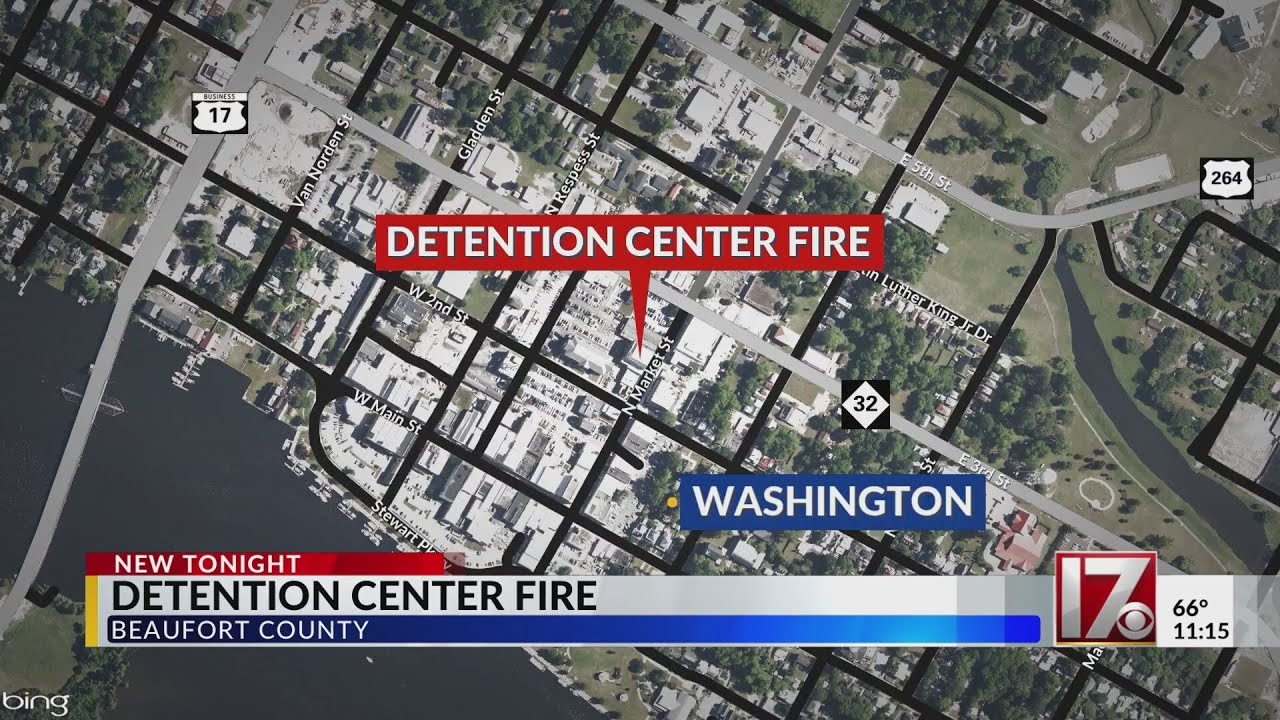 Detention center fire in Beaufort County - YouTube