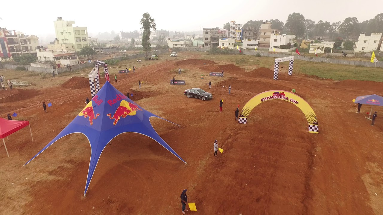 BMW car entry in race track, redbull and apache (mass entry....) - YouTube