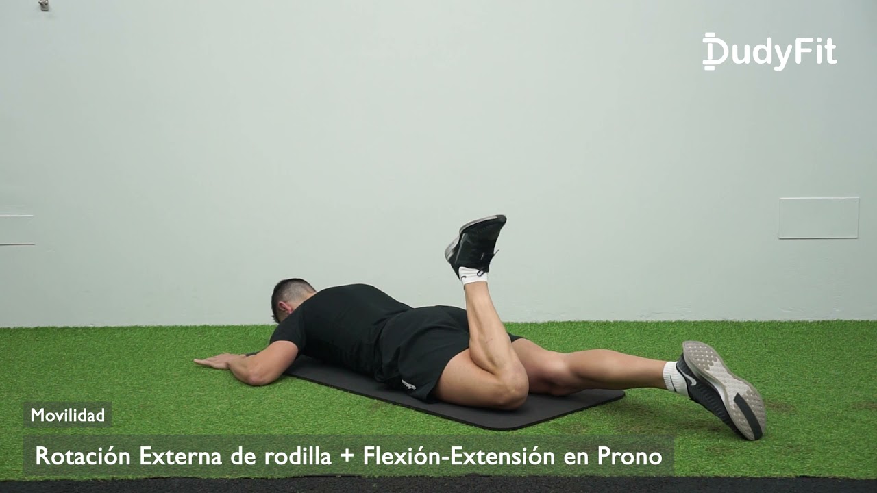 Rotación Externa de rodilla + Flexión-Extensión en Prono - YouTube