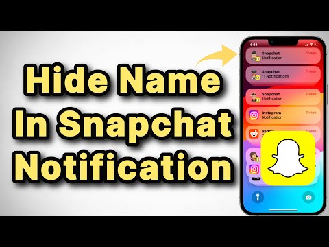 How to Hide Names in Snapchat notifications on iPhone