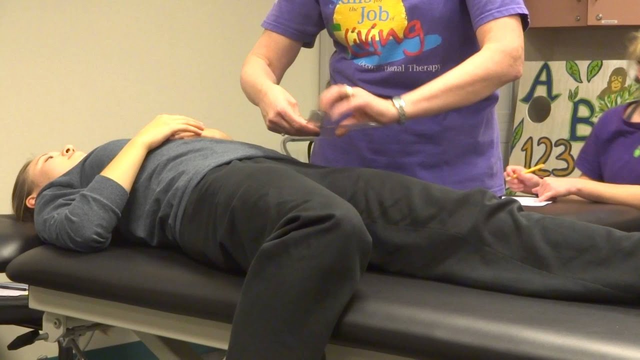 Goniometry hip adduction - YouTube
