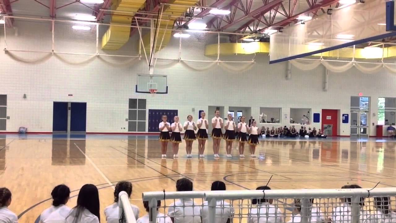 BCW Pom camp 2015 day 1 kickline - YouTube