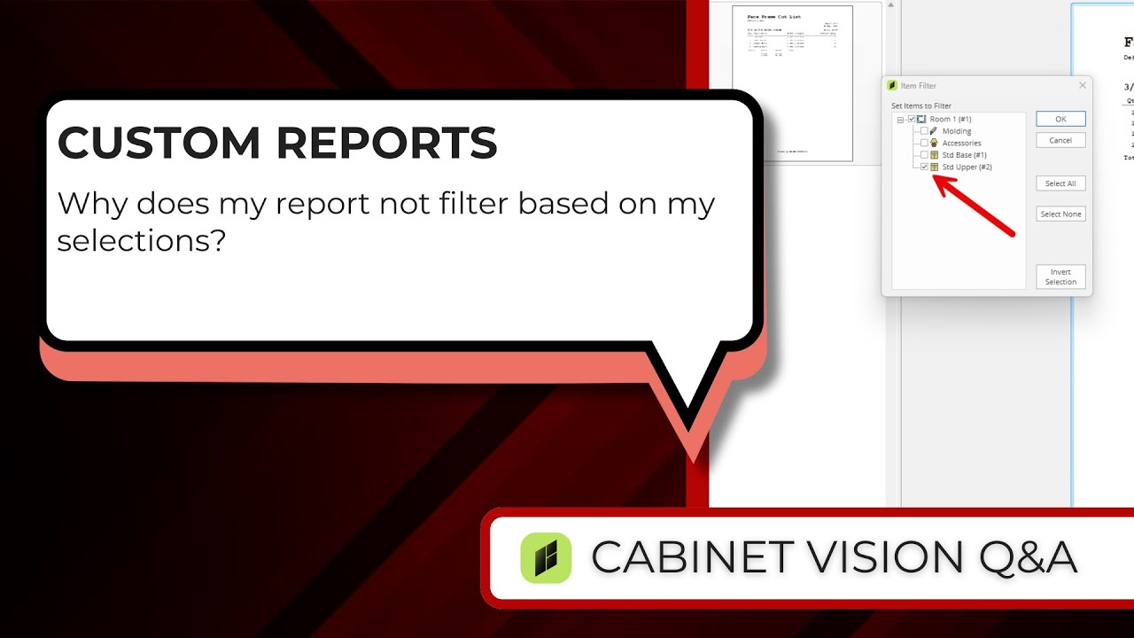 EP 1: Why Does My Cabinet Vision Report Not Filter? | Cabinet Vision Q ...