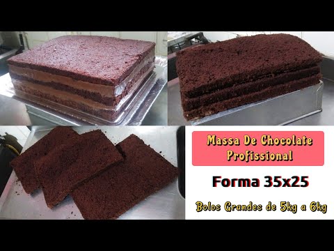 Massa de chocolate profissional | Forma 35x25 | Massa de bolo grande | Bolos de 5kg a 6kg