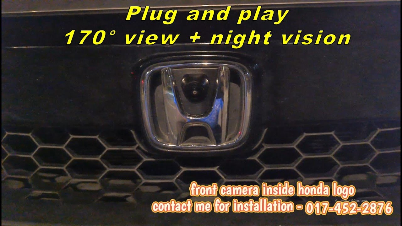 install front camera inside honda front logo emblem - pasang camera ...
