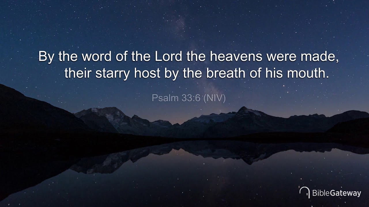 Bible Verse Psalm 33 6 YouTube