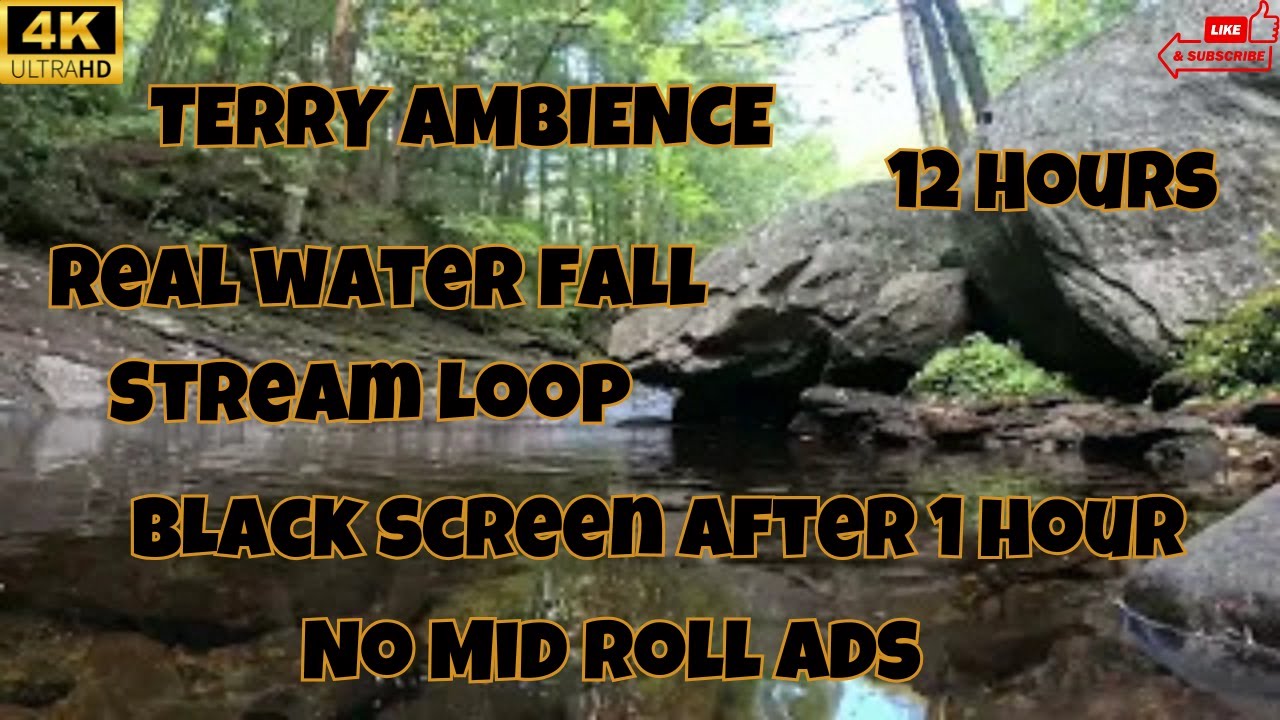 4k Real Waterfall Stream Ambience Loop Filmed 09 22 24 12 Hours Full ...