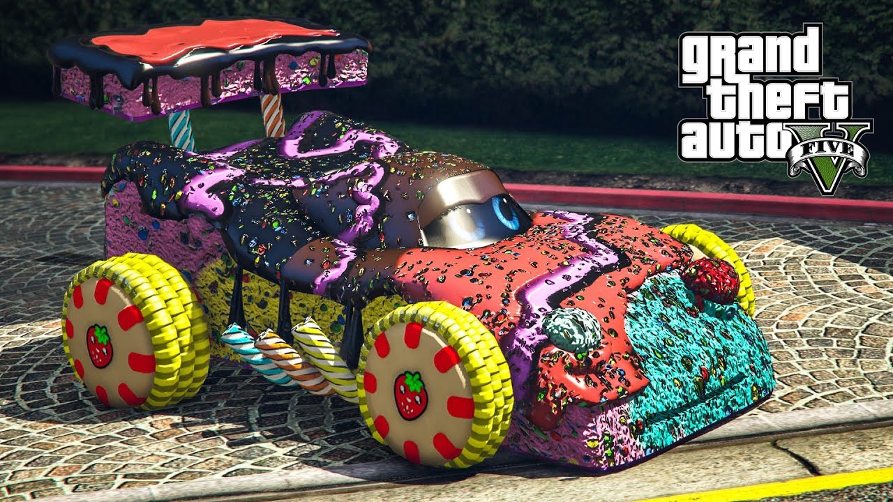 รถขนมซิ่ง !!! (Candy Kart MOD GTA5) - YouTube