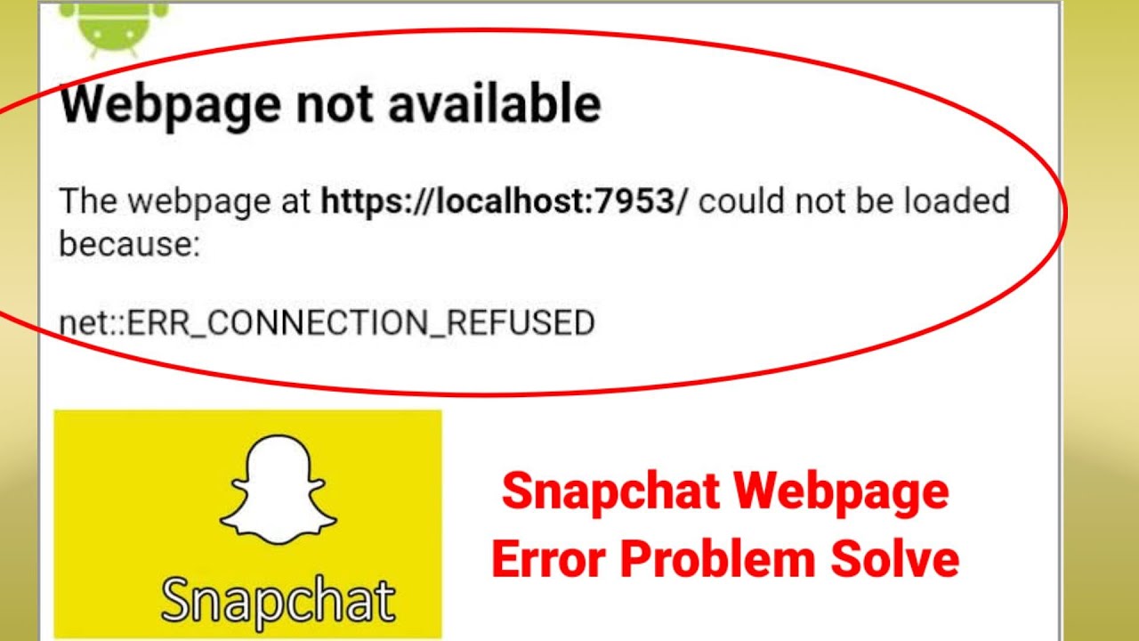 How To Fix Snapchat Webpage not available Problem Solve - YouTube