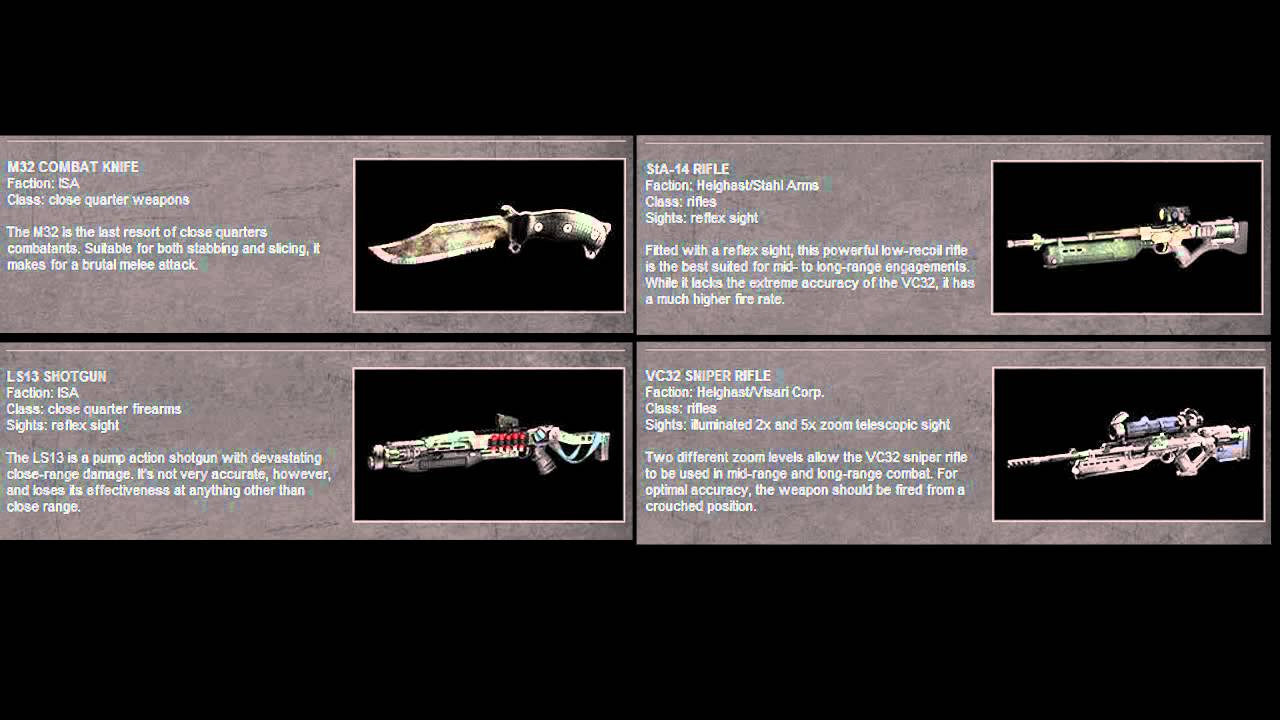 All Killzone 3 Weapons! Link in description - YouTube