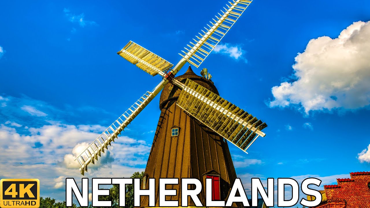 FLYING OVER NETHERLANDS (4K UHD) - Relaxing Music With Beautiful Nature ...
