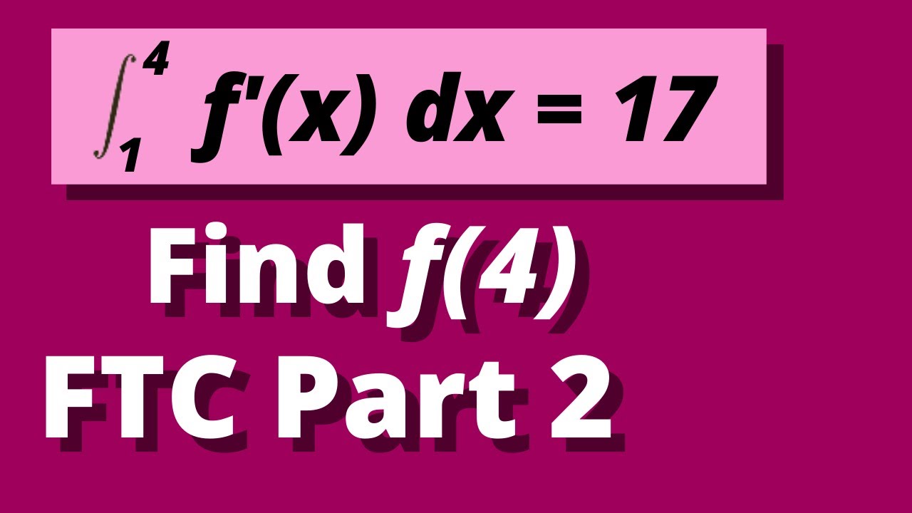 HOW TO FIND THE INTEGRAL OF A DERIVATIVE | Part 2 of the Fundamental ...