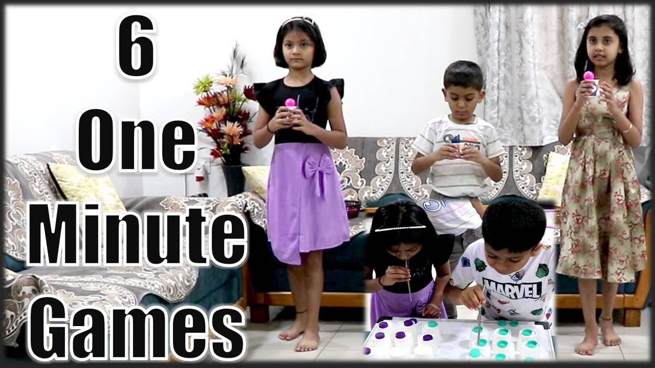 6 One Minute Games | Indoor Games to play at home | Party Games for ...