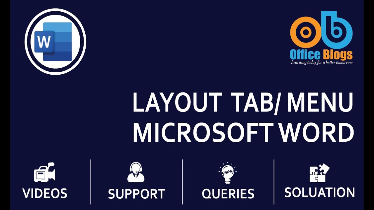 MS Word Page Setup | Page Layout | how to use page layout tab in ms ...