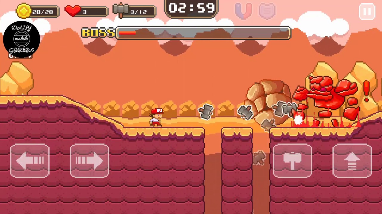 BOSS Fight | Super JIM Jump | Level #2-15 | Super MARIO like game - YouTube