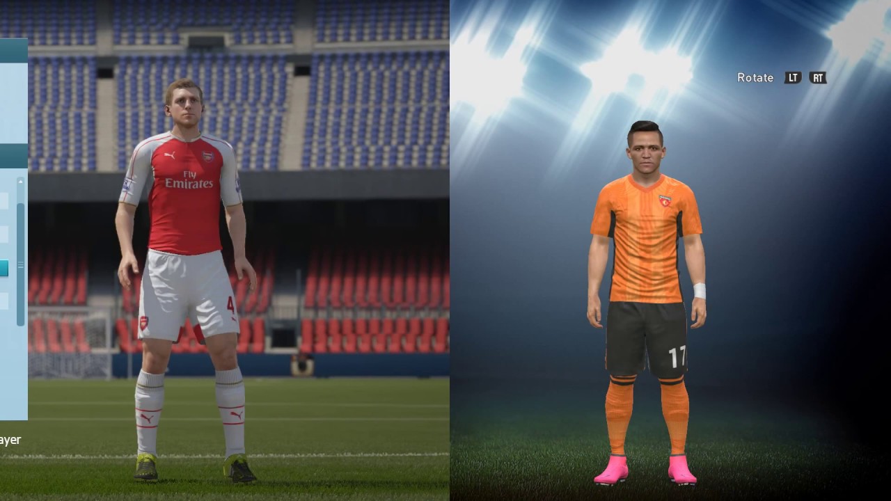 FIFA 16 vs. PES 2016 - Arsenal Players Comparison - YouTube