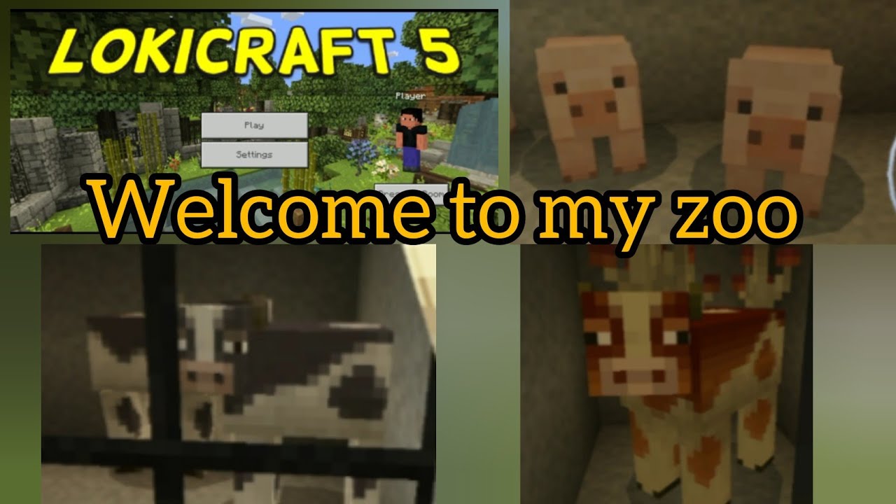 Welcome to my underground zoo let's visit animals 🙀& Minecraft ...