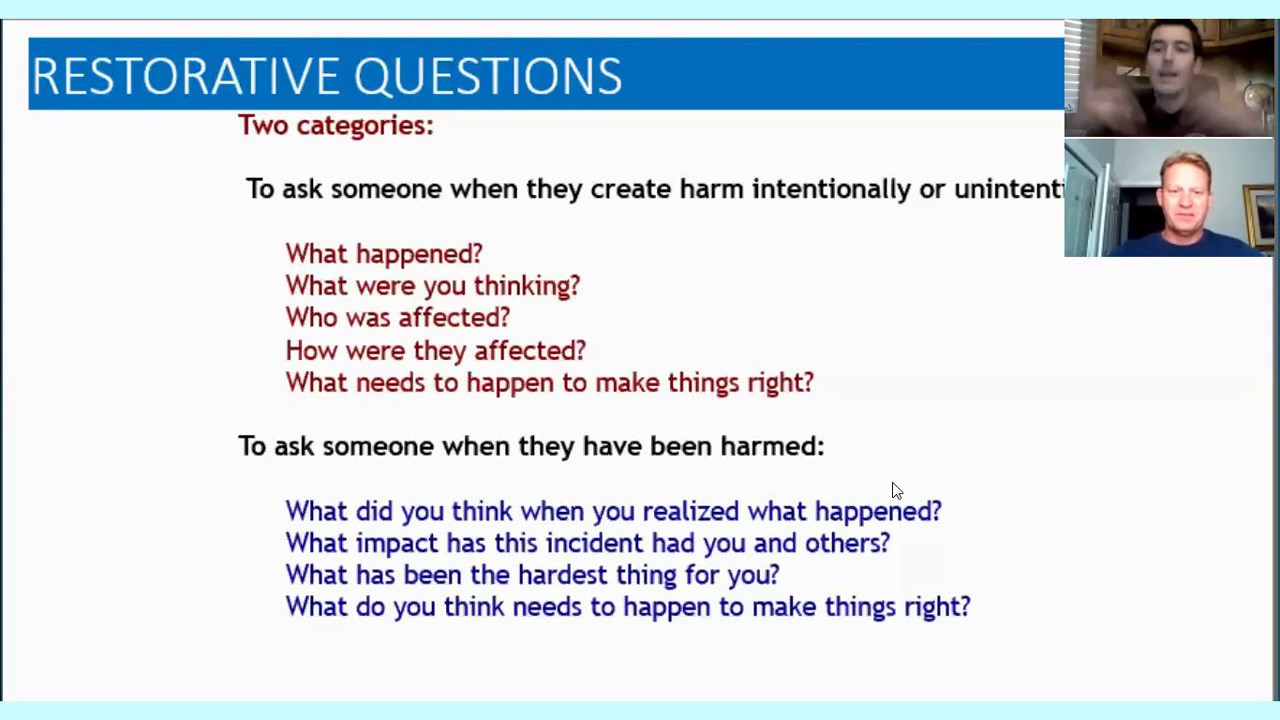 Restorative Communication Tools for Classroom Instructors: A ...