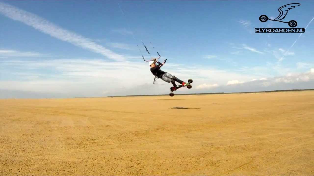 Flyboarden (Kite landboarding) Romo 2012 team Flyboarden.nl - YouTube