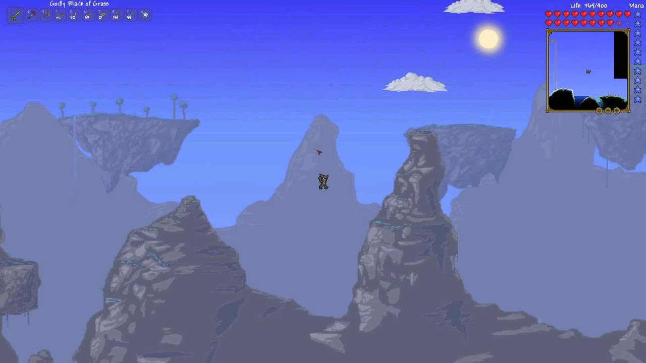 Terraria 1.2 - Finding Floating Islands - YouTube