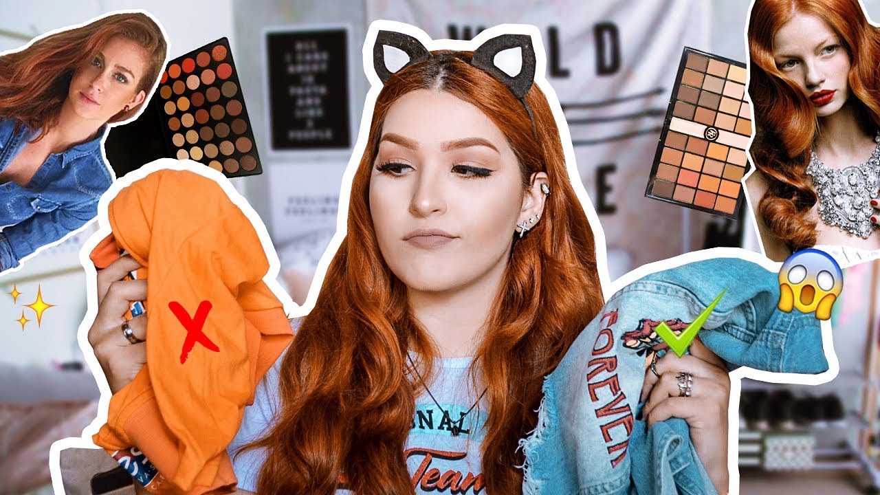 CORES DE ROUPAS E MAKES QUE REALÇAM O CABELO RUIVO! - YouTube