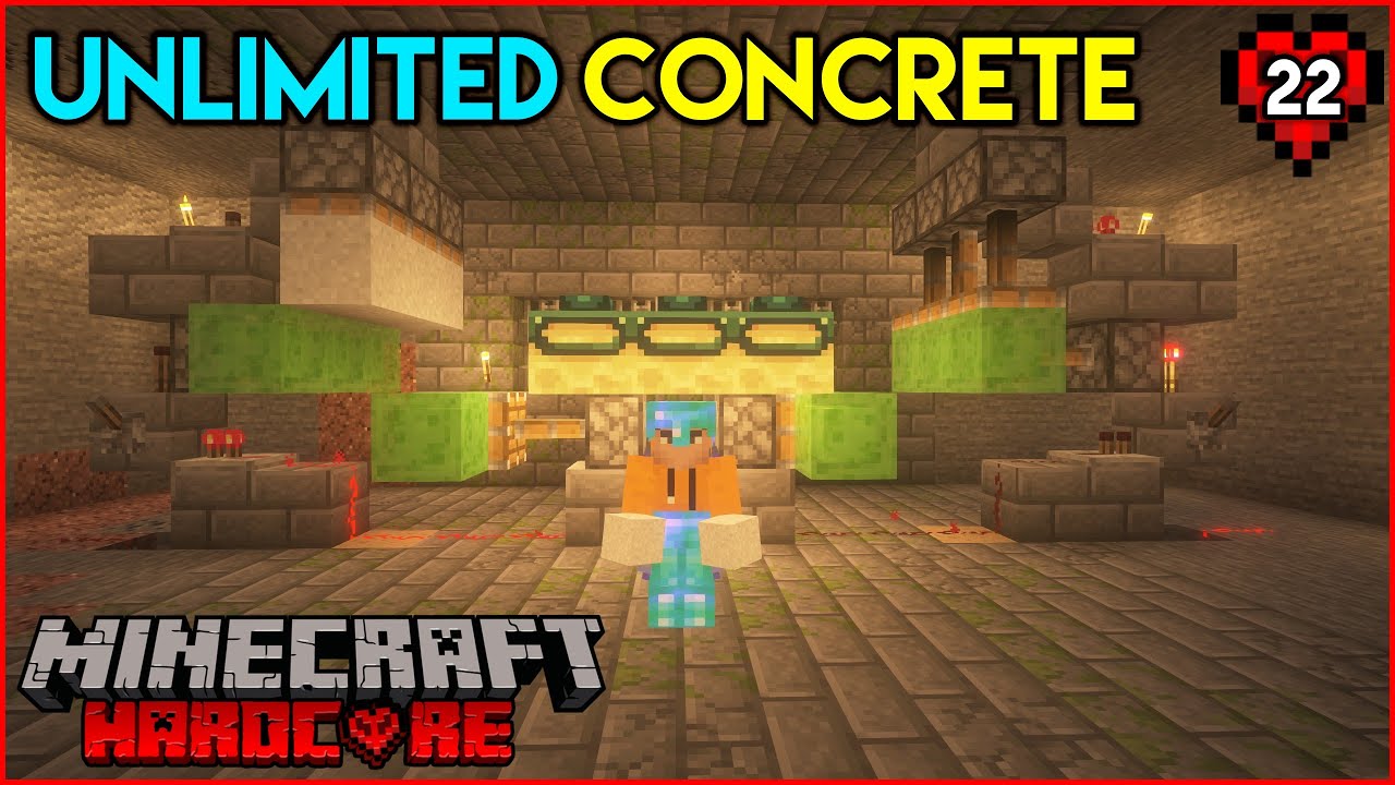 Ultimate Concrete Farm/Duper | Minecraft Hardcore In Telugu | Episode ...