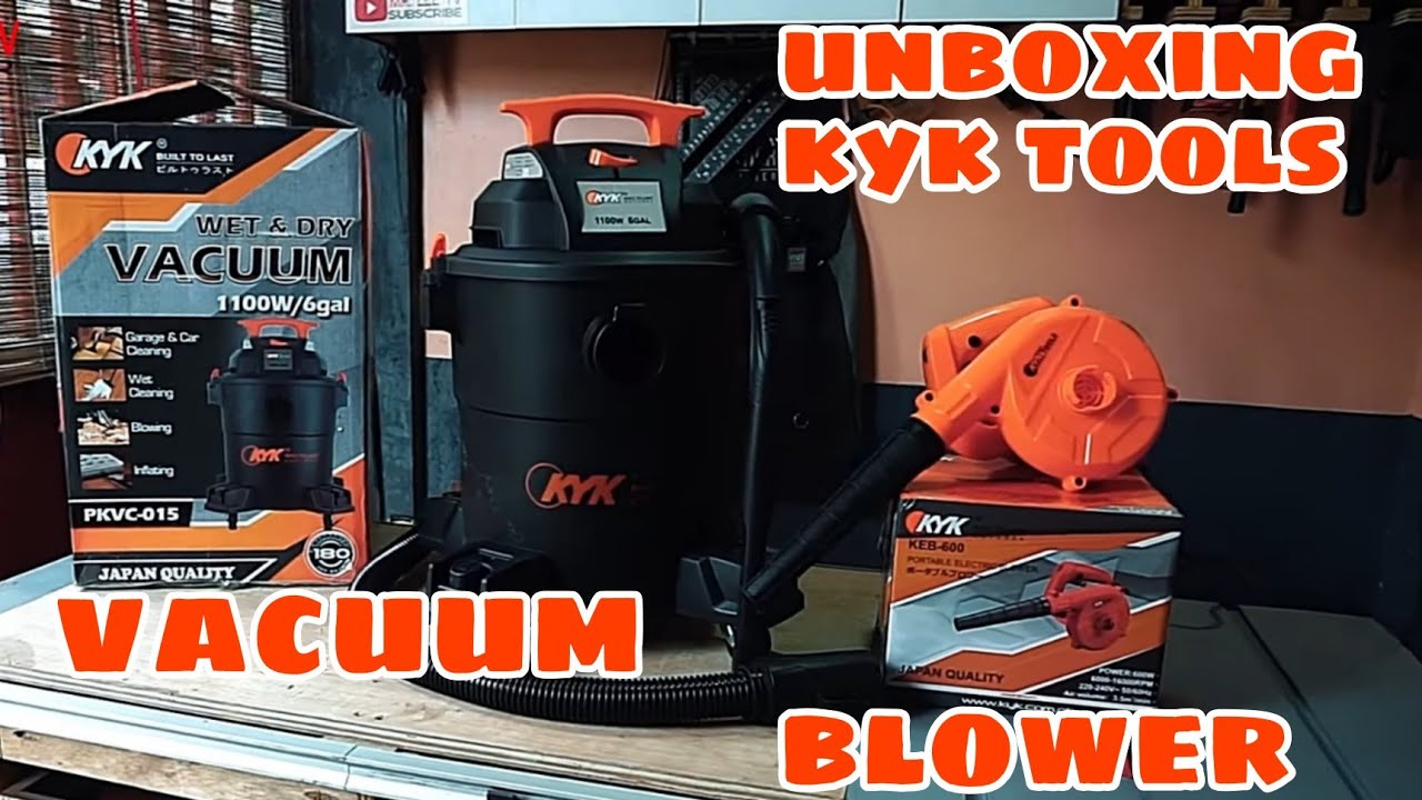 UNBOXING KYK PORTABLE ELECTRIC BLOWER & KYK WET/DRY VACUUM | MR. LEE TV ...