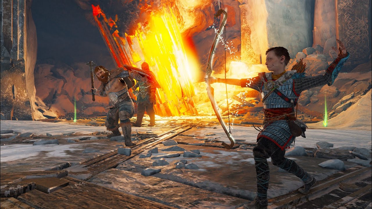 GOD OF WAR - MAX LEVEL 999 ATREUS ARROW VS MAGNI AND MODI - YouTube