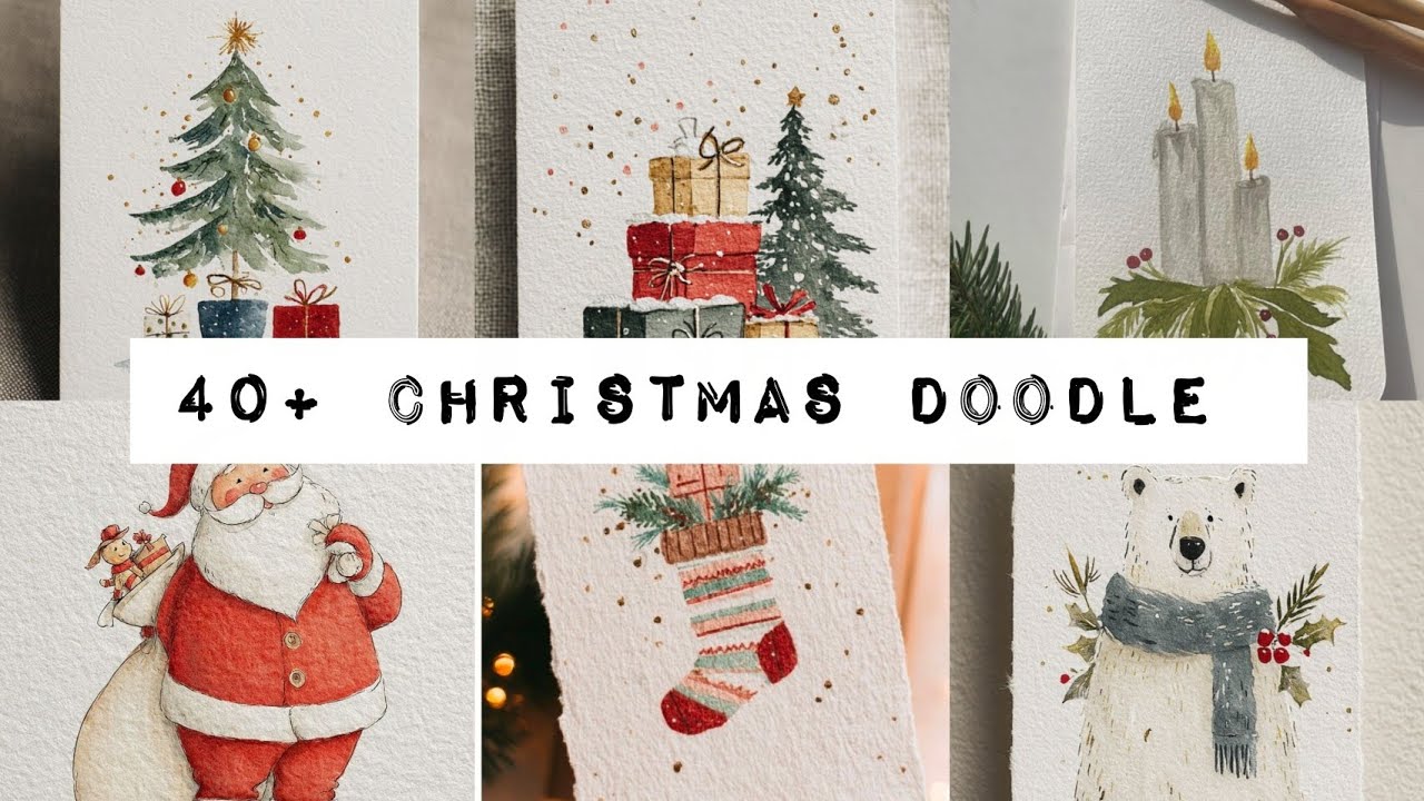 40+ Aesthetic CHRISTMAS Drawing Ideas🎄 ️ || Christmas Doodle Ideas ...