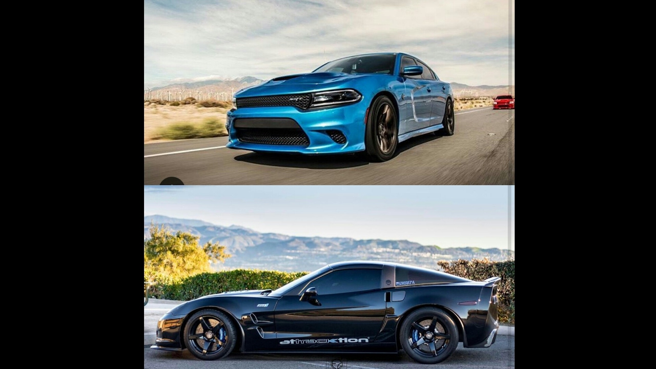 2015 Dodge Charger Hellcat vs 2009 Chevy Corvette C6 ZR1 - YouTube