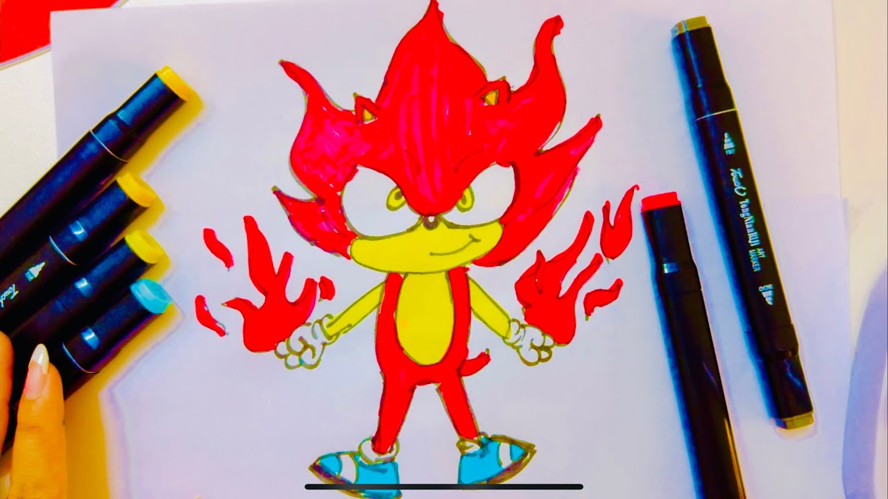 Hướng dẫn chi tiết cách vẽ Fire Sonic rực lửa|Tự học vẽ Sonic dễ dàng ...