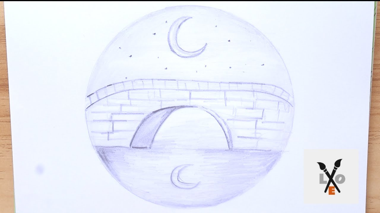 EASY PENCIL DRAWING BRIDGE🤗USING HB PENCIL FOR KIDS AND BEGINNERS STEP ...