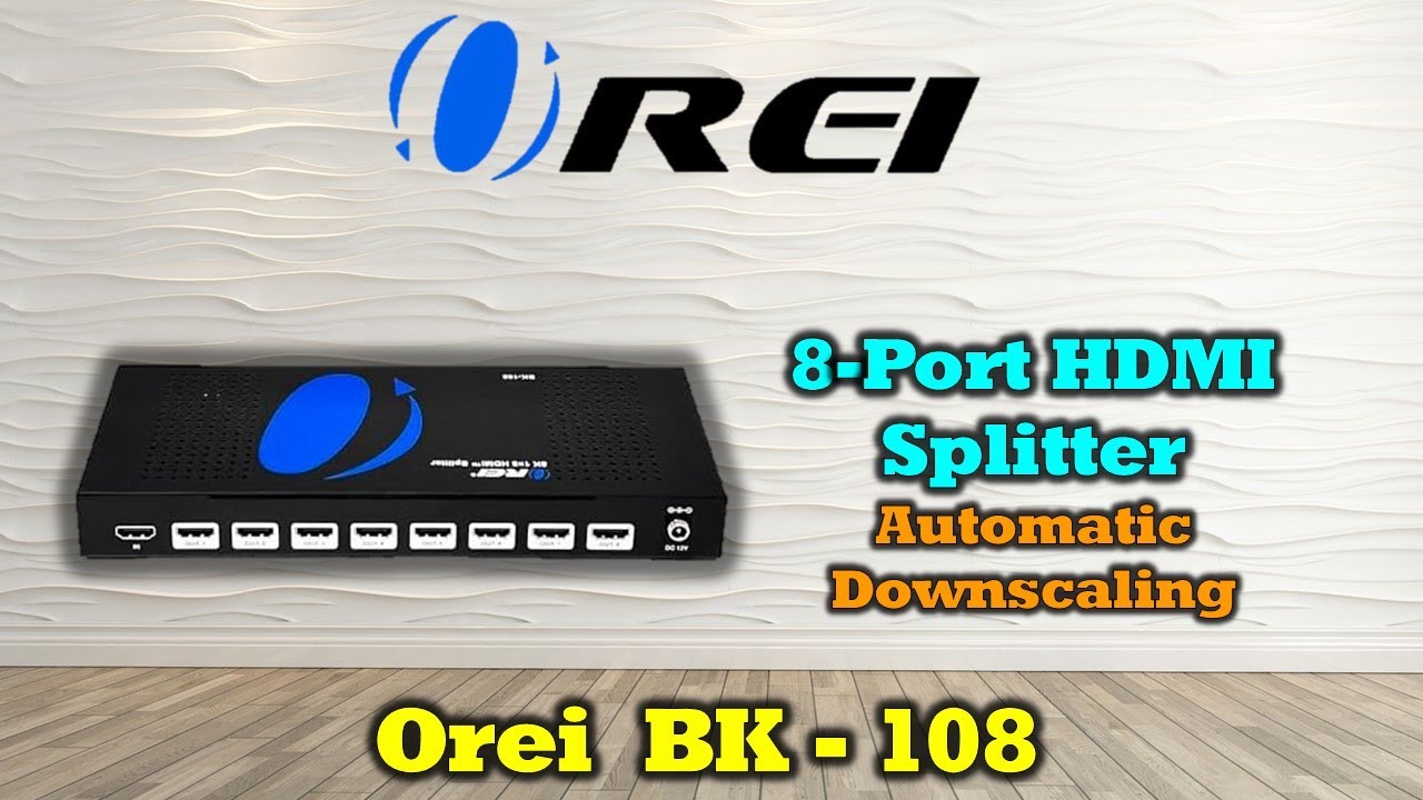 OREI 8K HDMI Splitter 1x8 Duplicate/Mirror Any HDMI Signal UltraHD 4K ...