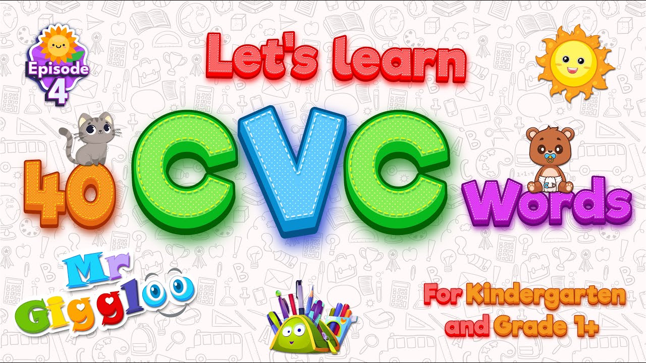 CVC Words for Kids | Learn to Read with 40 Fun CVC Word Examples ...