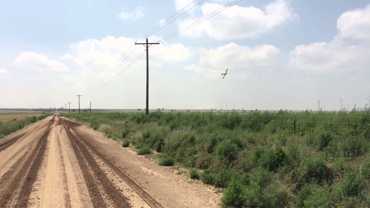 Crop Duster and Wind Turbines Castro County Texas - YouTube