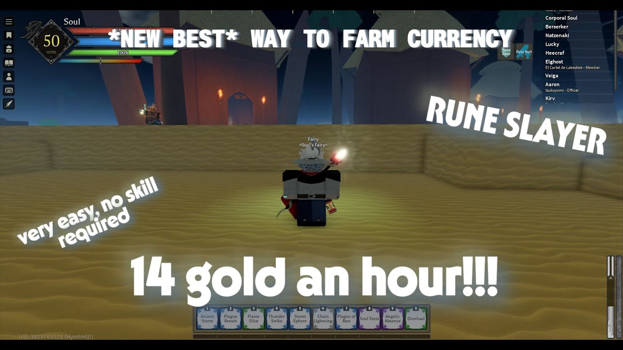 Rune slayer *NEW BEST* way to farm currency(14 GOLD AN HOUR, NO SKILL ...