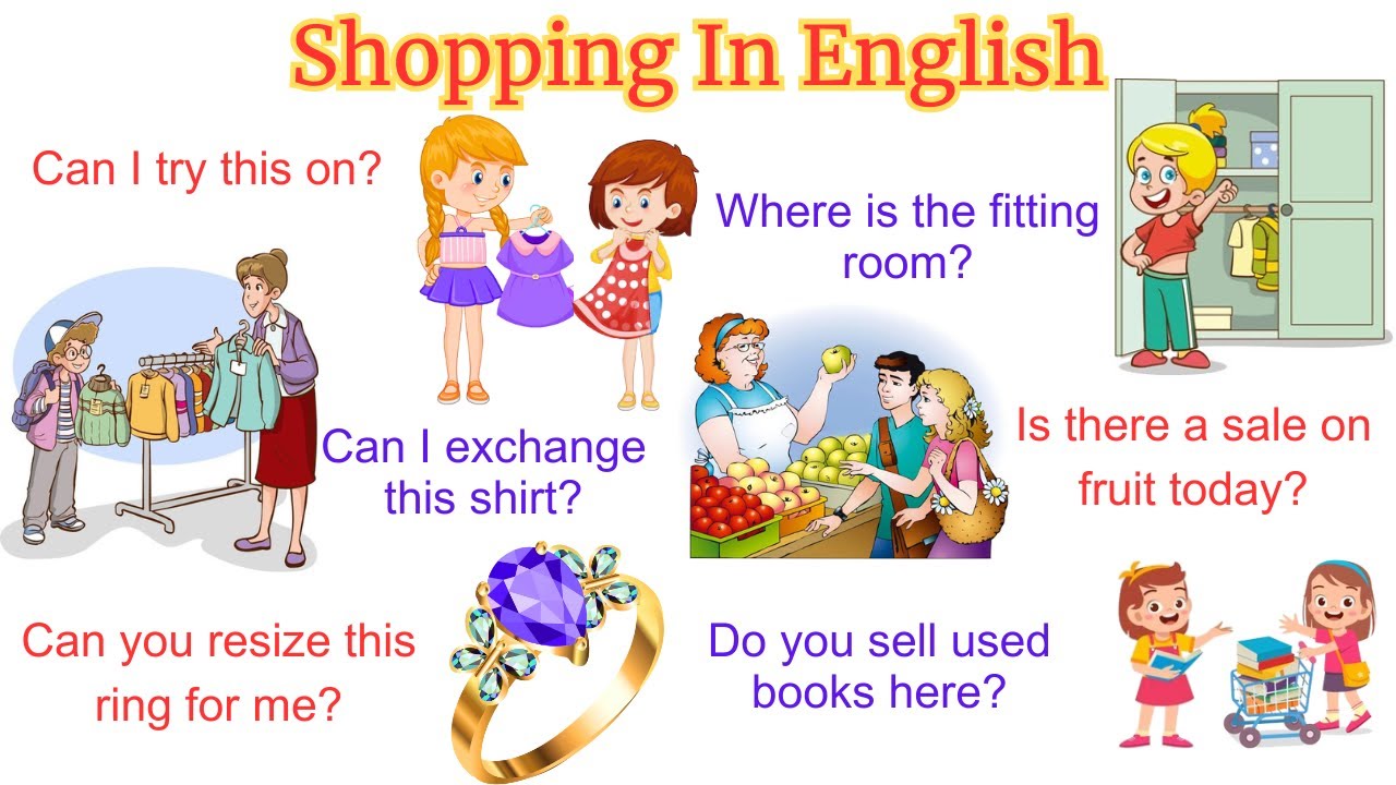 Shopping In English | Learn English for Everyday Situations | English ...