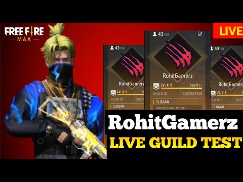 Free Fire Live Guild Testing || 1v1 Guild Test Live 💯 FF Live Guild ...