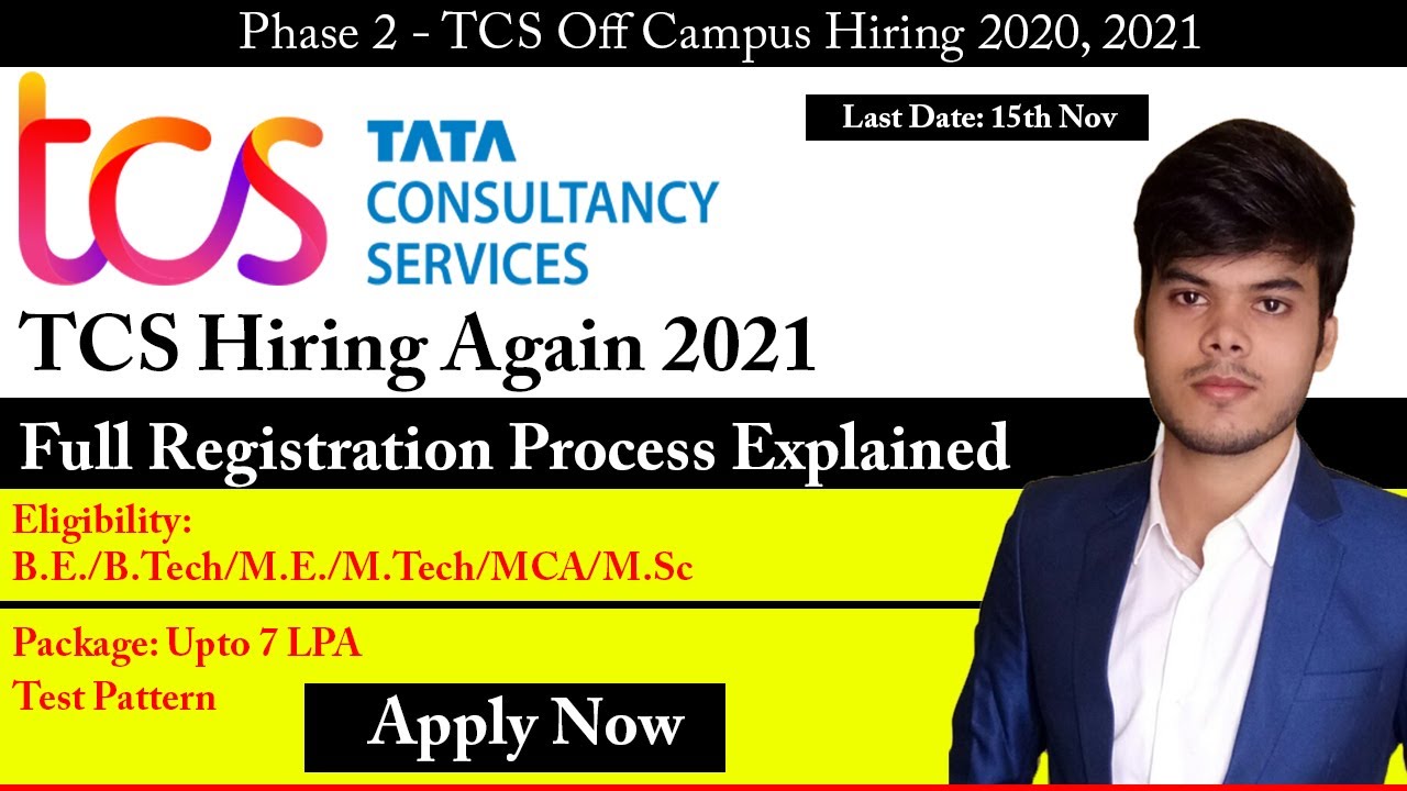 TCS HIRING AGAIN 2021 REGISTRATION PROCESS | TCS OFF CAMPUS HRIING FOR ...