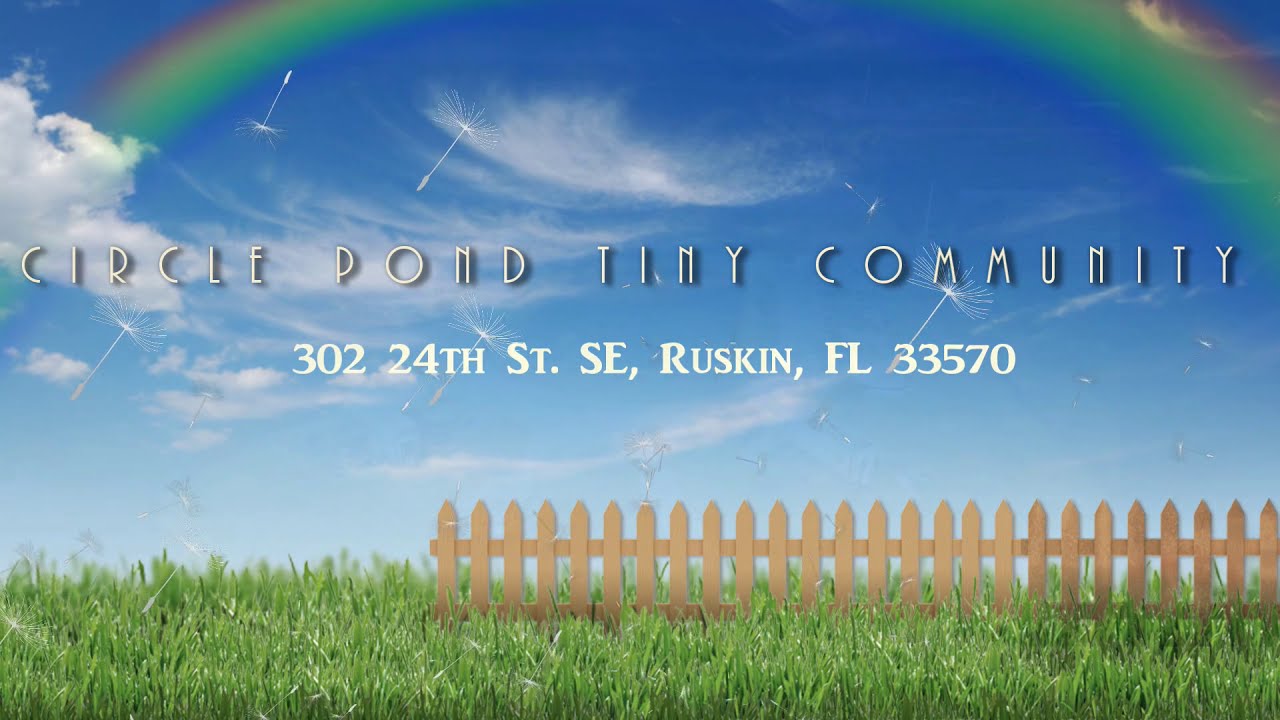 Circle Pond Tiny Home Community Aerial - YouTube