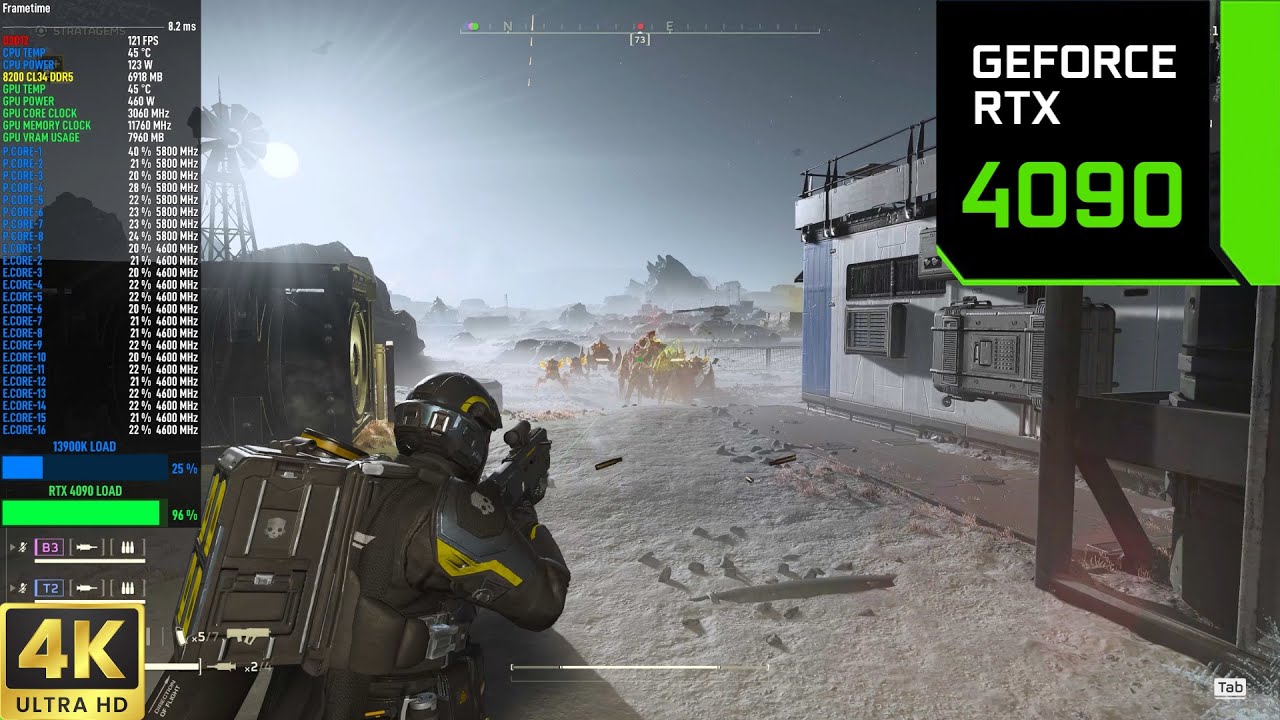 Helldivers 2 - 4K Ultra Settings | RTX 4090 | 13900K | 8200 CL 34 DDR5 ...