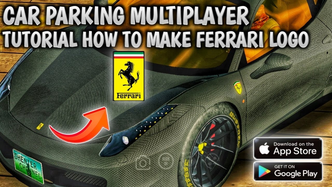 Tutorial how to make Ferrari Logo in Car parking multiplayer | Cargame ...