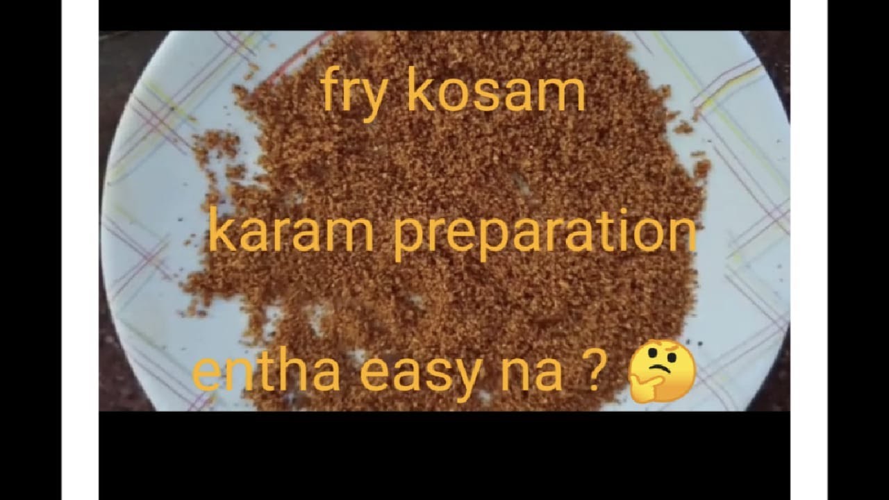 how to make tasty fry karam with simple ingredients at home - YouTube