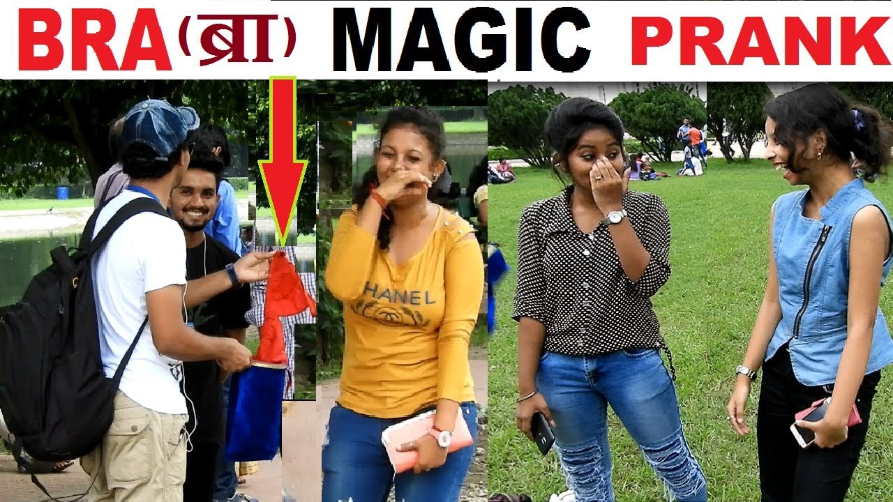 BRA(ब्रा) Magic Prank on GIRLS with a Twist,Epic Funny Reaction !Funky ...