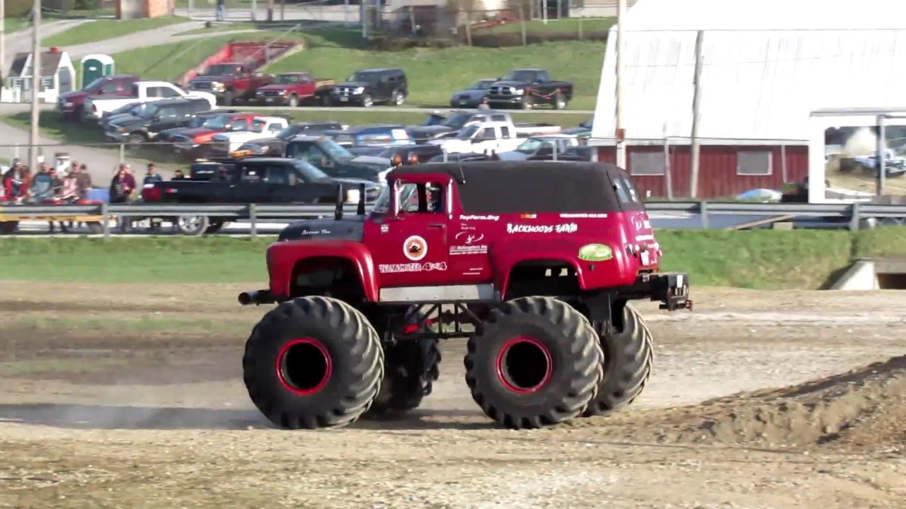 Red Truck Monster Truck Freestyle Vermoster 4x4 Rutland 2016 - YouTube