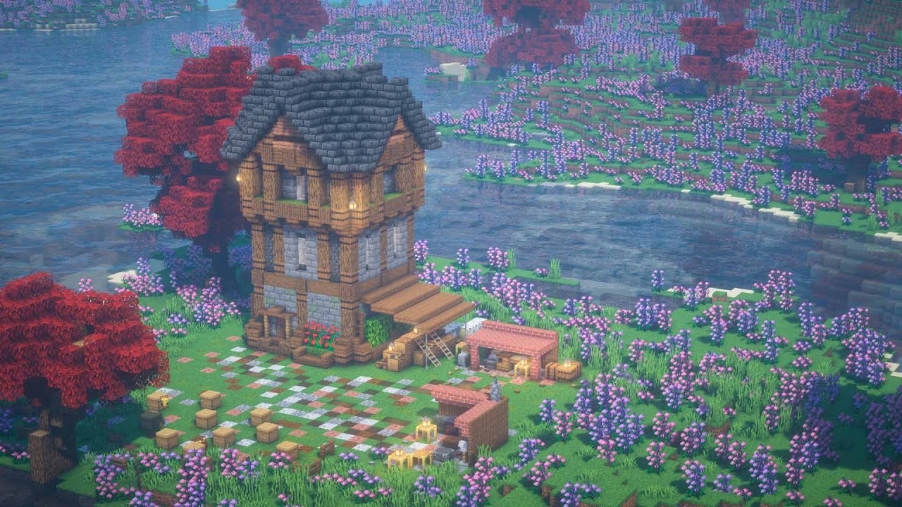 WORKER'S HOUSE Minecraft 4k | HOW TO BUILD A WORKER'S HOUSE IN ...