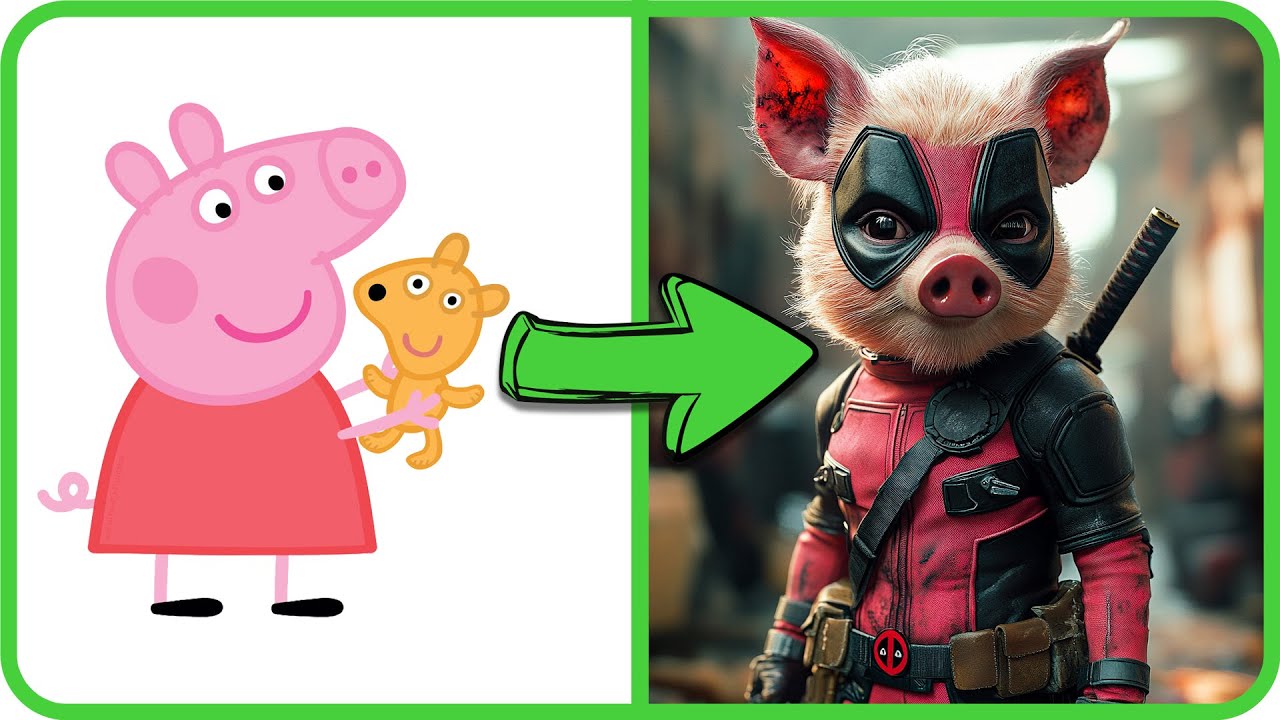 PEPPA PIG Characters as DEADPOOL | All Characters | Peppa Pig, Mommy ...