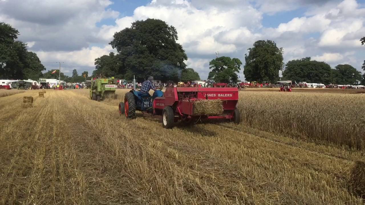 Fordson Dexta Tractor baling with Jones baler - YouTube